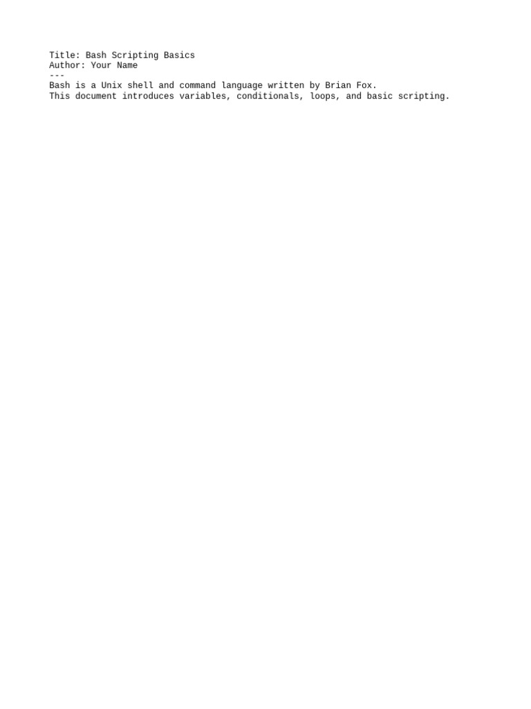 Bash Scripting Pdf 5210