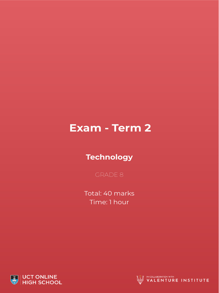 G08 Technology Term2 Exam Question Paper1 | PDF | Fossil Fuel Power Station