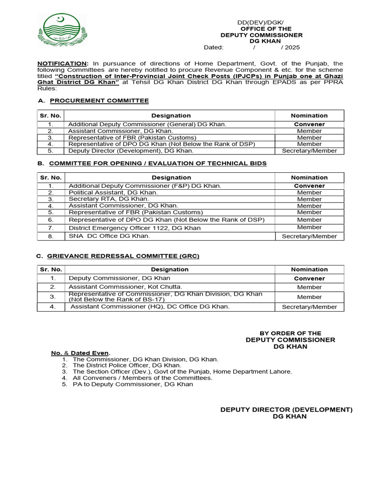 Committees's Notification | PDF
