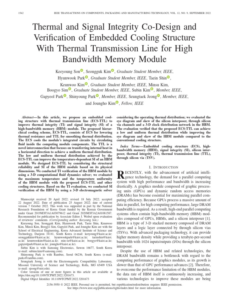 Thermal and Signal Integrity Co-Design and Verification of Embedded ...