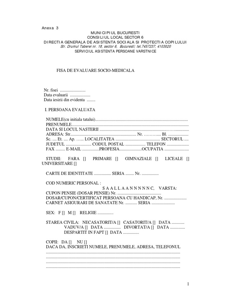 Grila Evaluare Anexa 3 | PDF