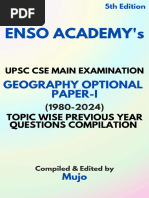 2nd Edition Geography Optional Paper I Pyq Topic Wise Compilation | PDF ...