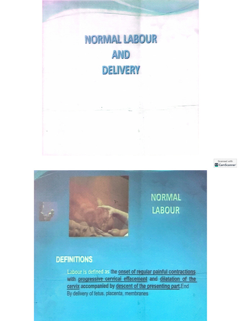 Normal Labour and Delivery (Gy&Obs) | PDF