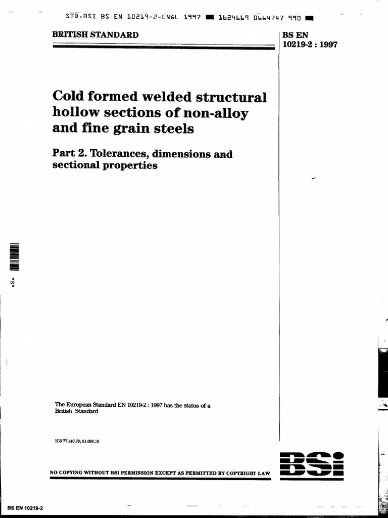 Bsen - 10219-2 1997 | PDF