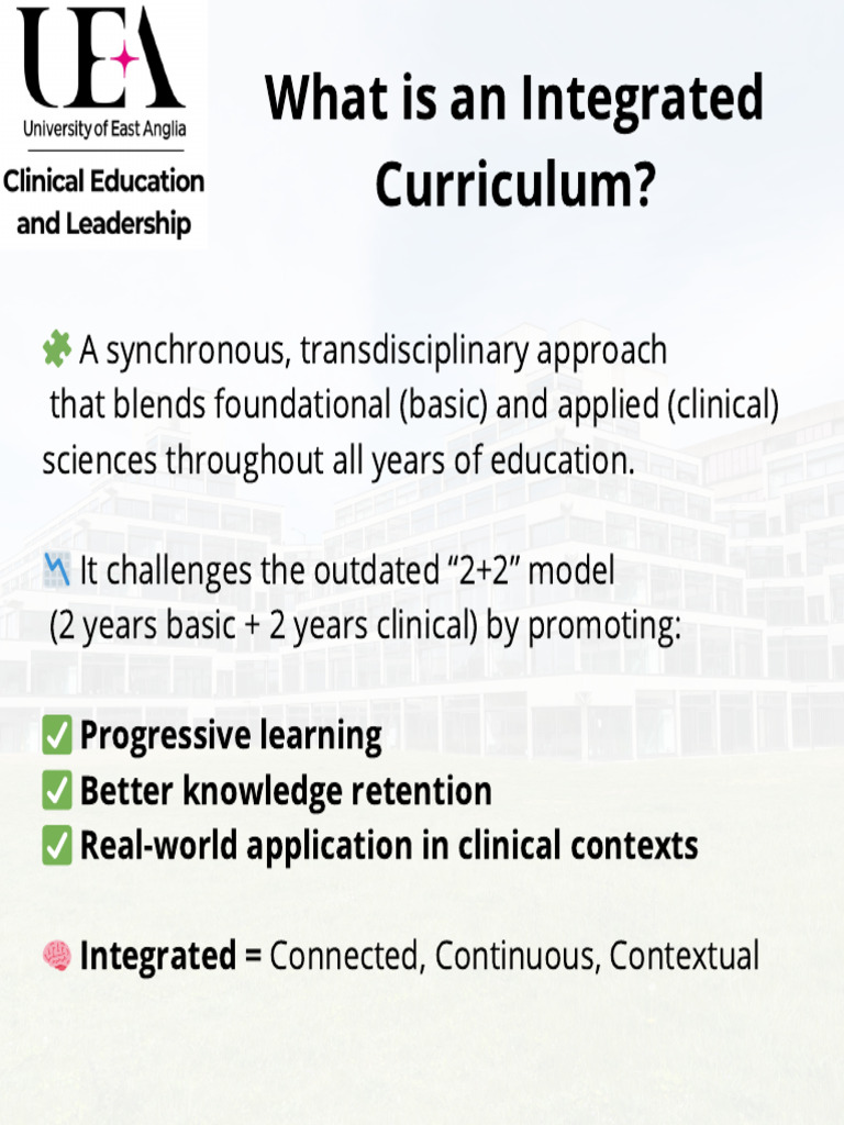 What Is An Integrated Curriculum - UEA ClinEd Lead | PDF | Curriculum ...