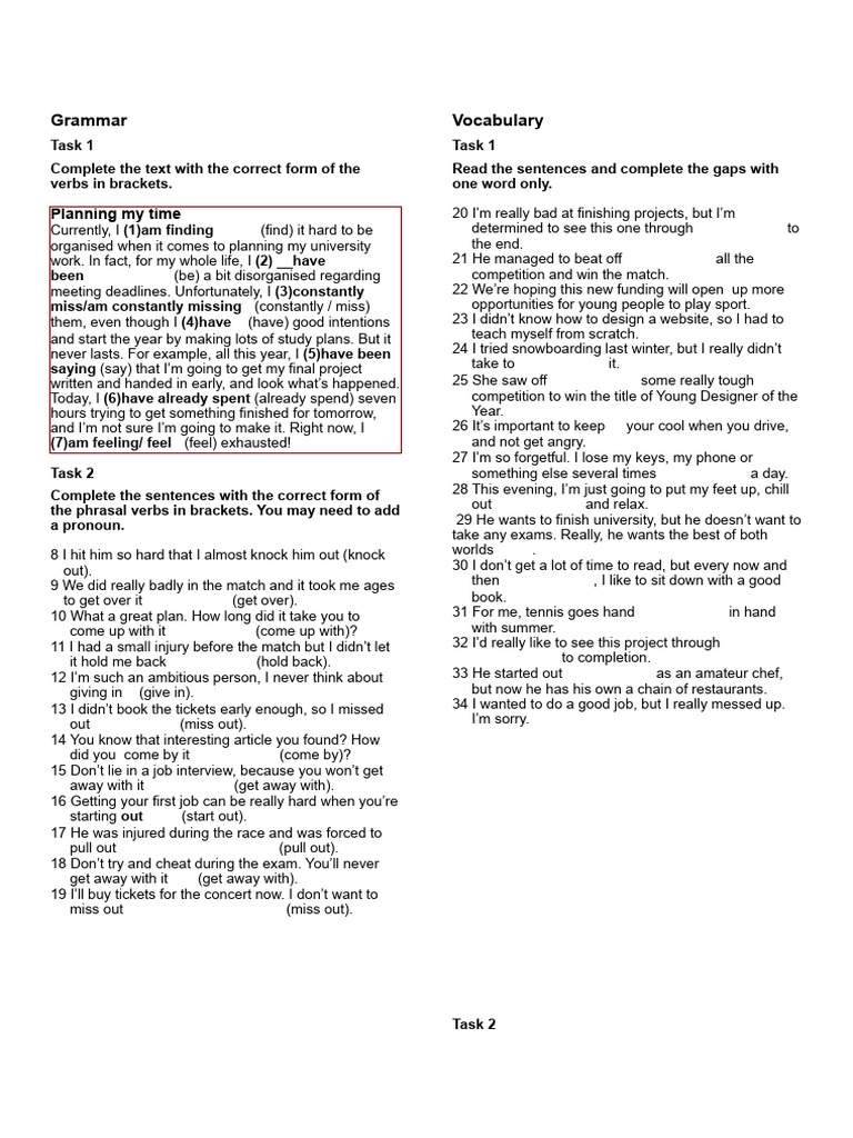 Practice 4th Eso Completed | PDF