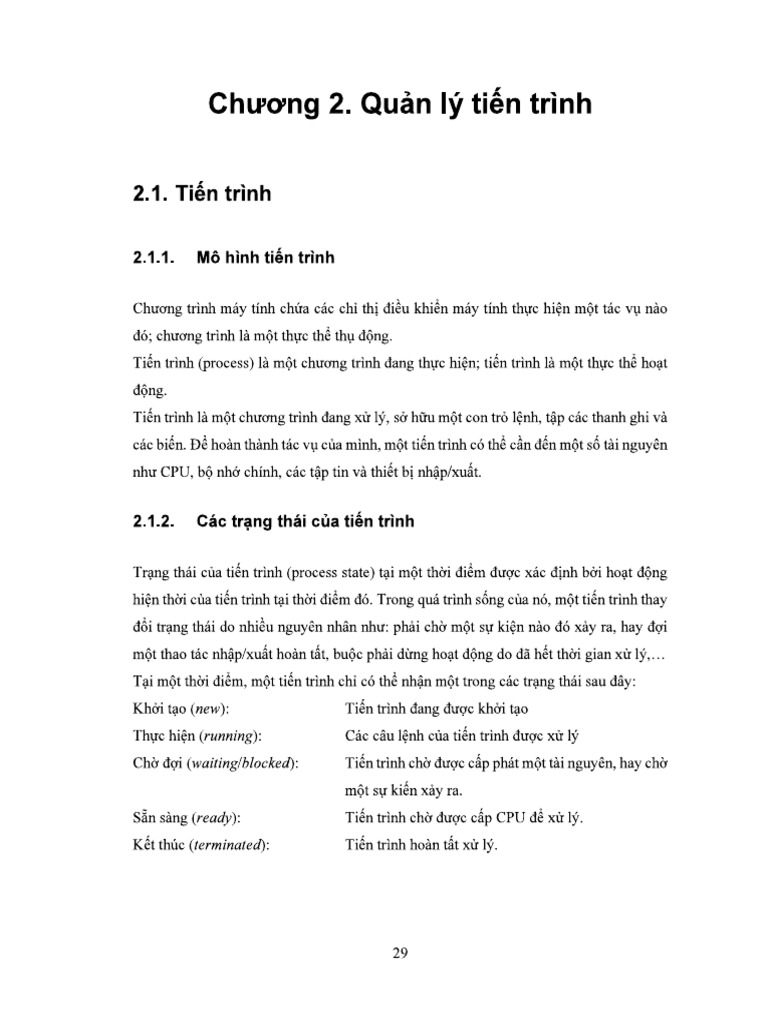 Chapter 2 - Process Management | PDF