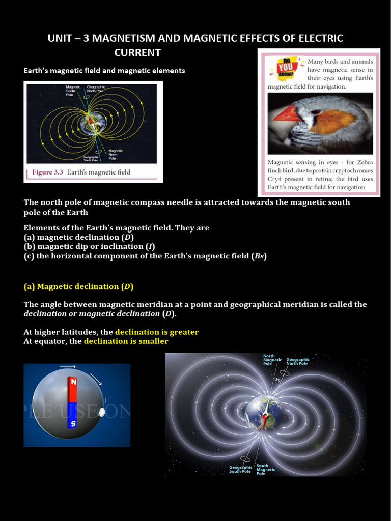 Earth’s Magnetic Field Explained | PDF | Magnetization | Magnetic Field
