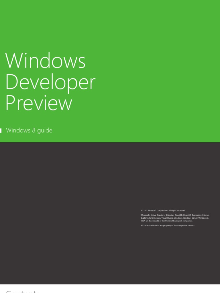 Windows Developer | PDF | Windows 8 | Microsoft Windows