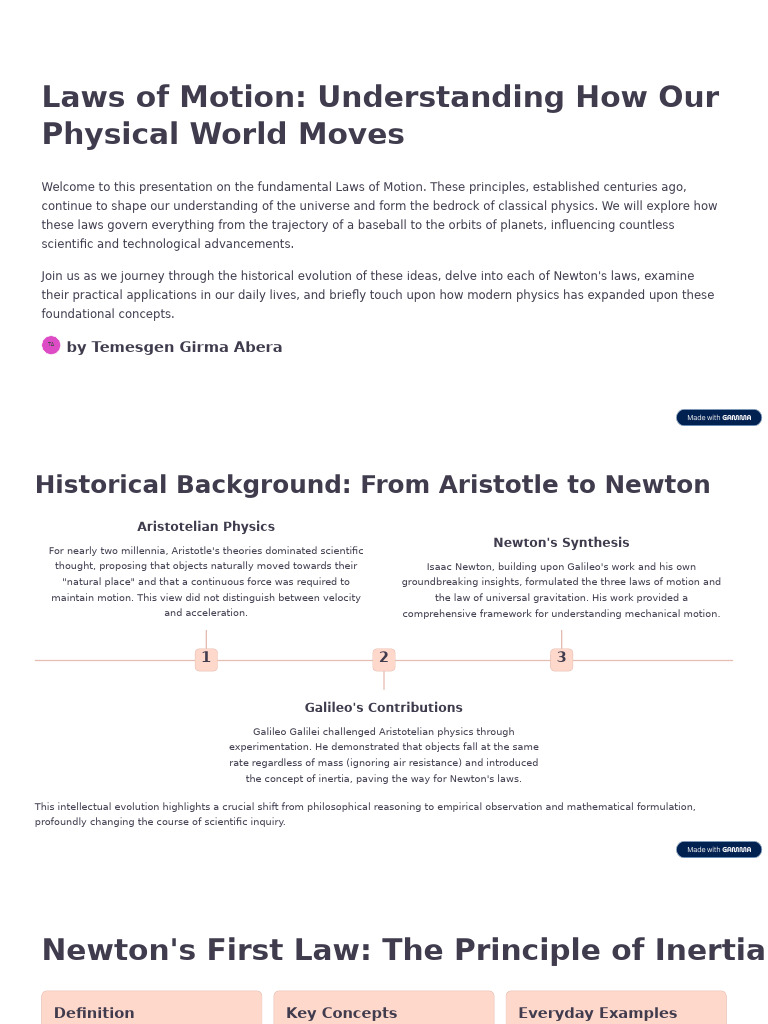 Laws of Motion: Newton's Principles Explained | PDF | Force | Newton's ...