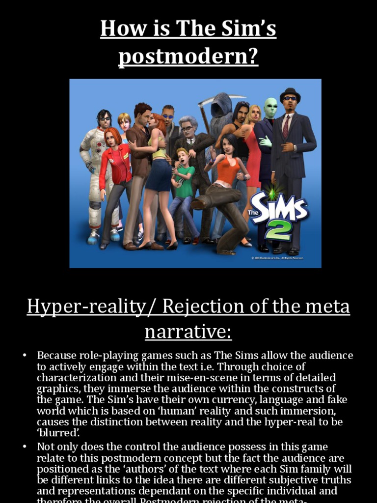 How Is The Sim's Postmodern | PDF | Identity (Social Science ...