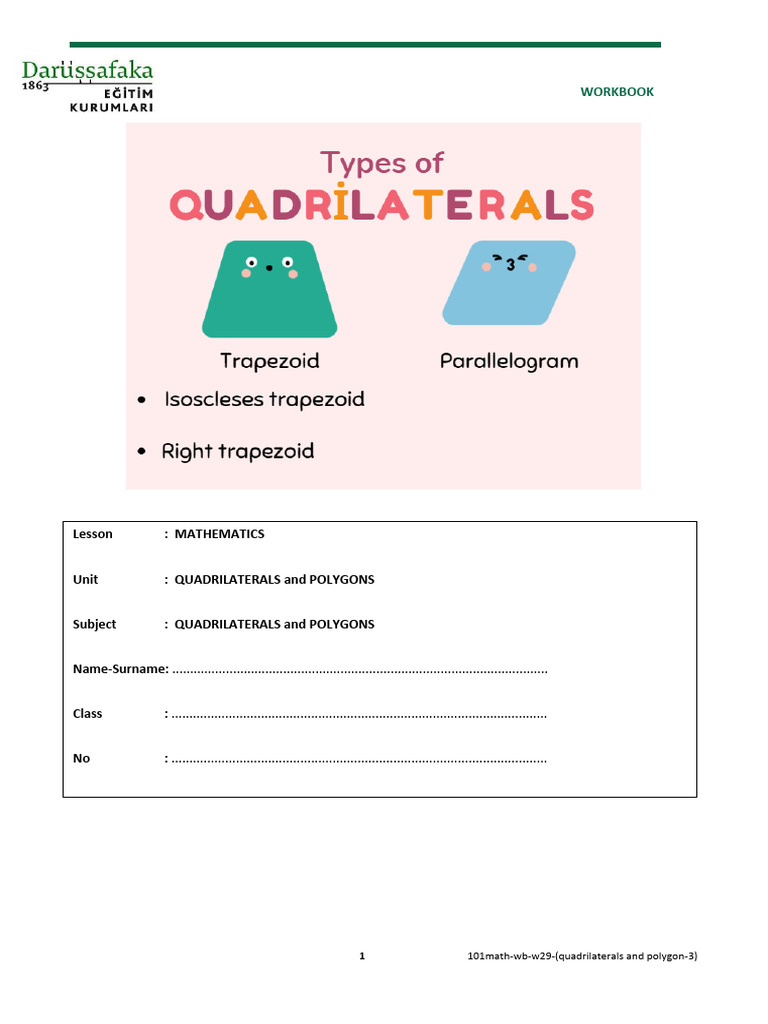 101math WB w29 (Quadrilaterals and Polygon 3) 2 | PDF | Euclidean ...