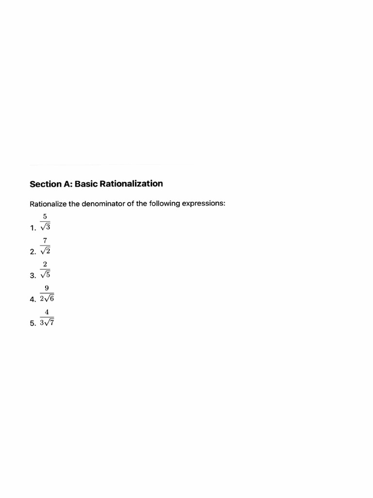 Rationalization | PDF