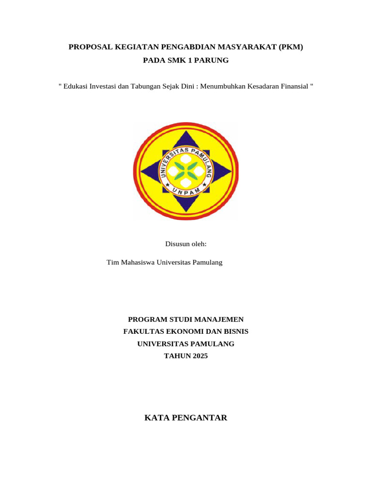 PKM Proposal Sekolah | PDF