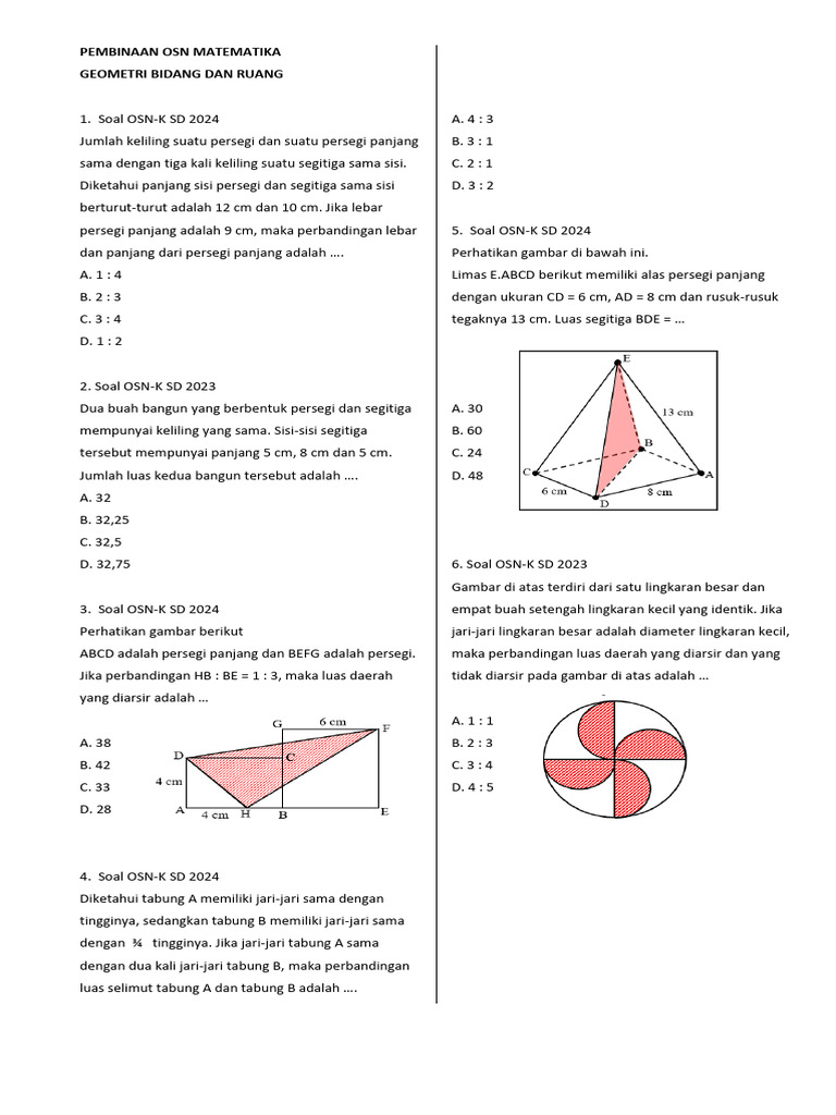 PEMBINAAN OSN MATEMATIKA Geometri | PDF