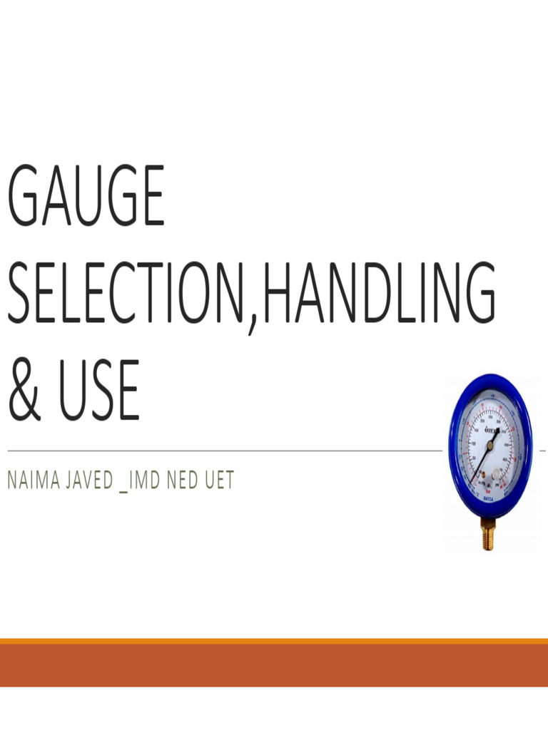 Gauge Selection and Handling Guidelines | PDF | Calibration ...