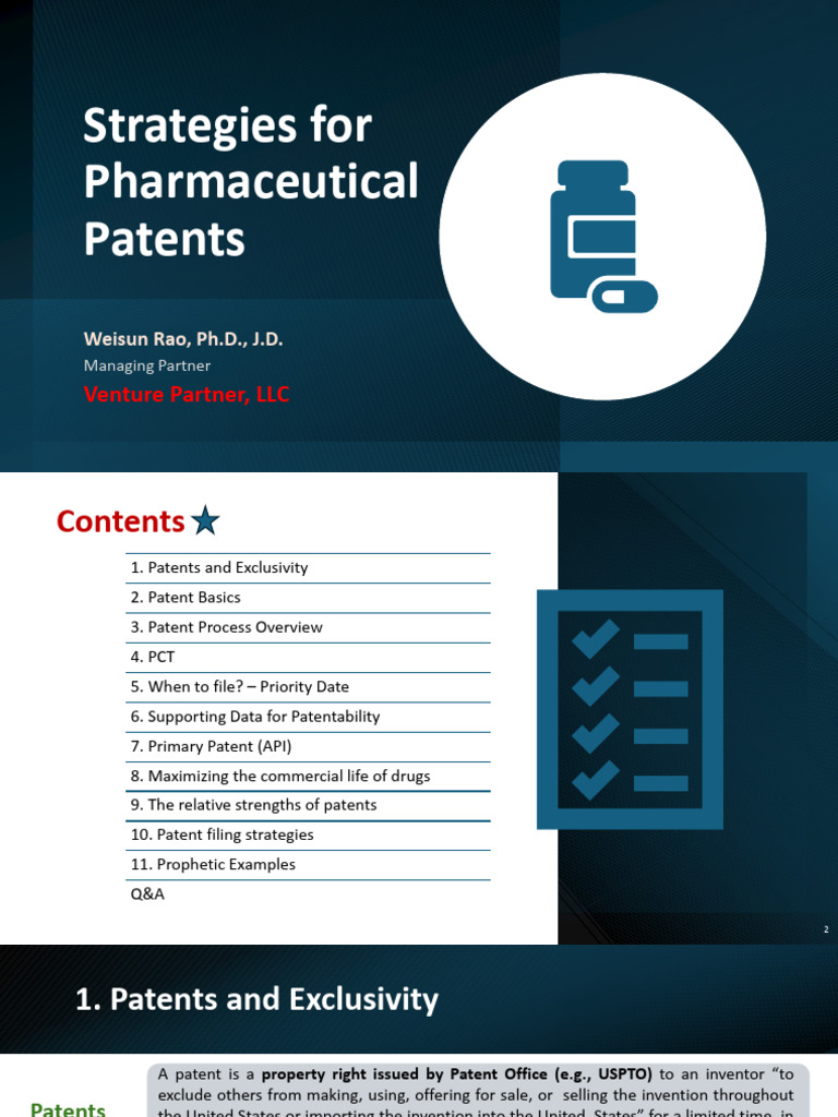 Strategies For Pharmaceutical - Patents | PDF | Patent Application ...