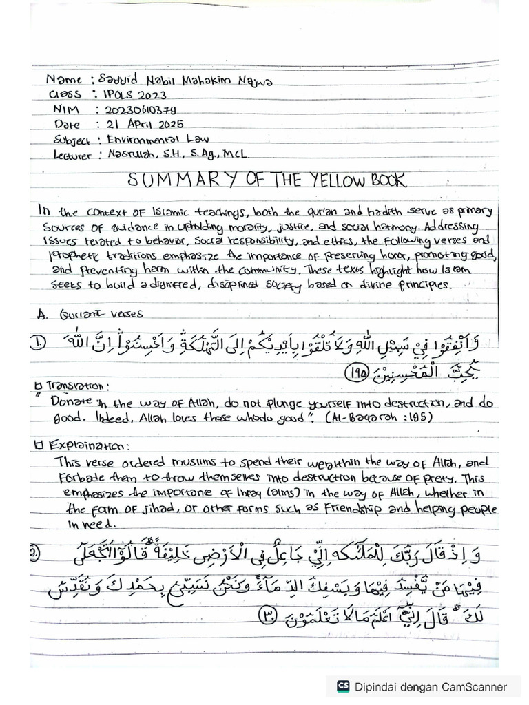 Assignment 1 Environmental Law - Sayyid Nabil | PDF