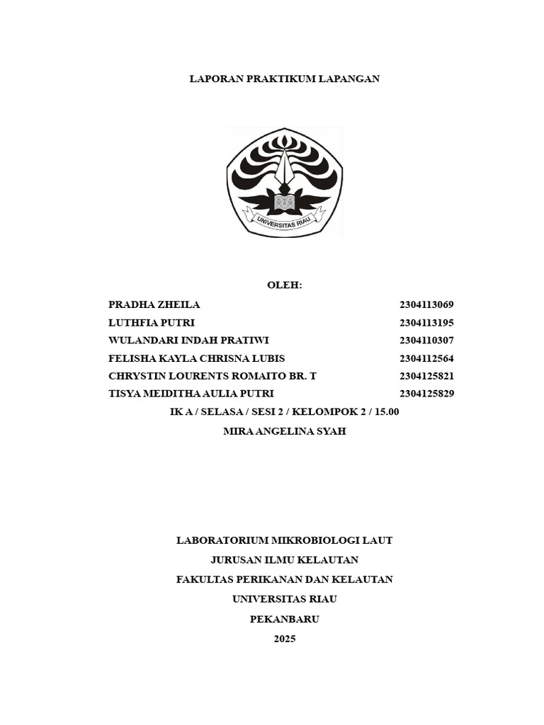Laporan Praktikum Lapangan Mikrola Plis Terakhir | PDF