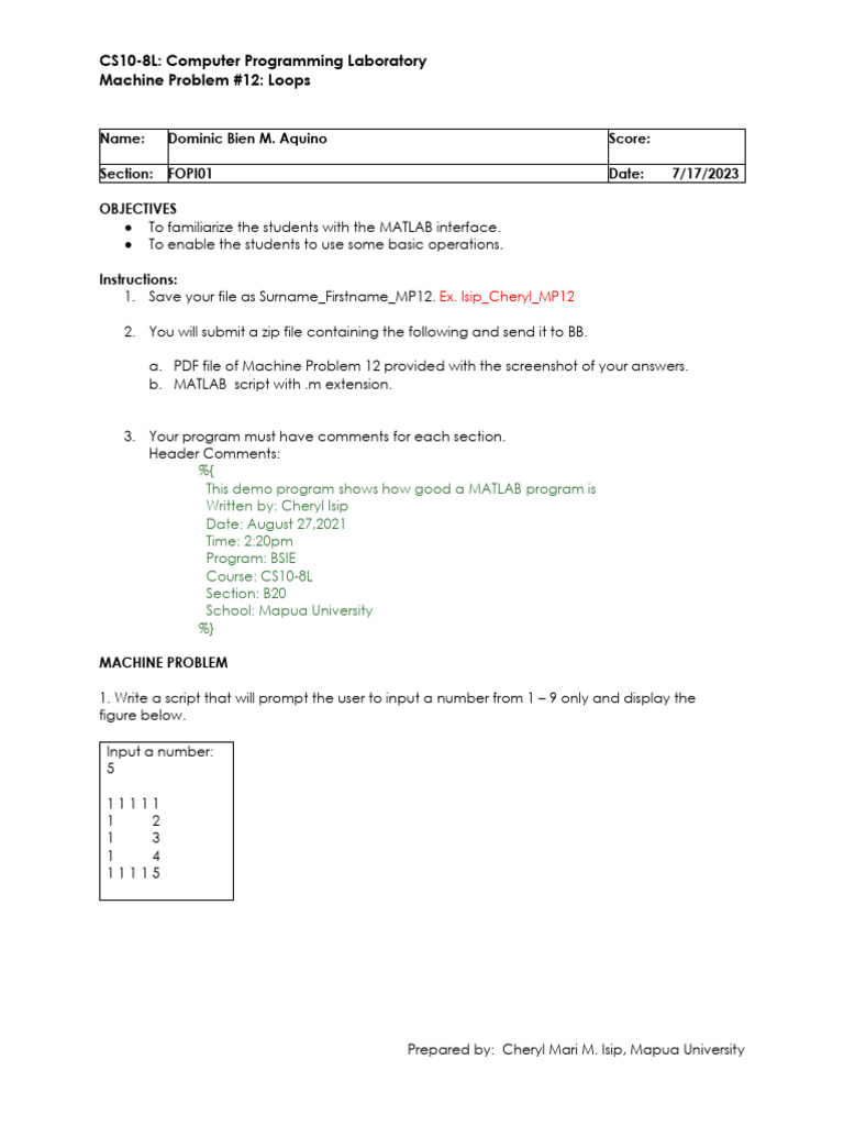Aquino Dominic Bien MP12 | PDF