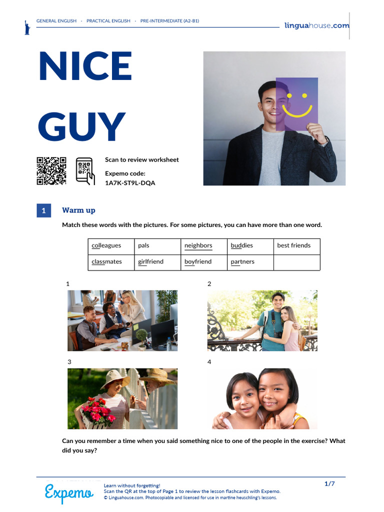 Nice Guy American English Teacher | PDF | Linguistics | Human Communication
