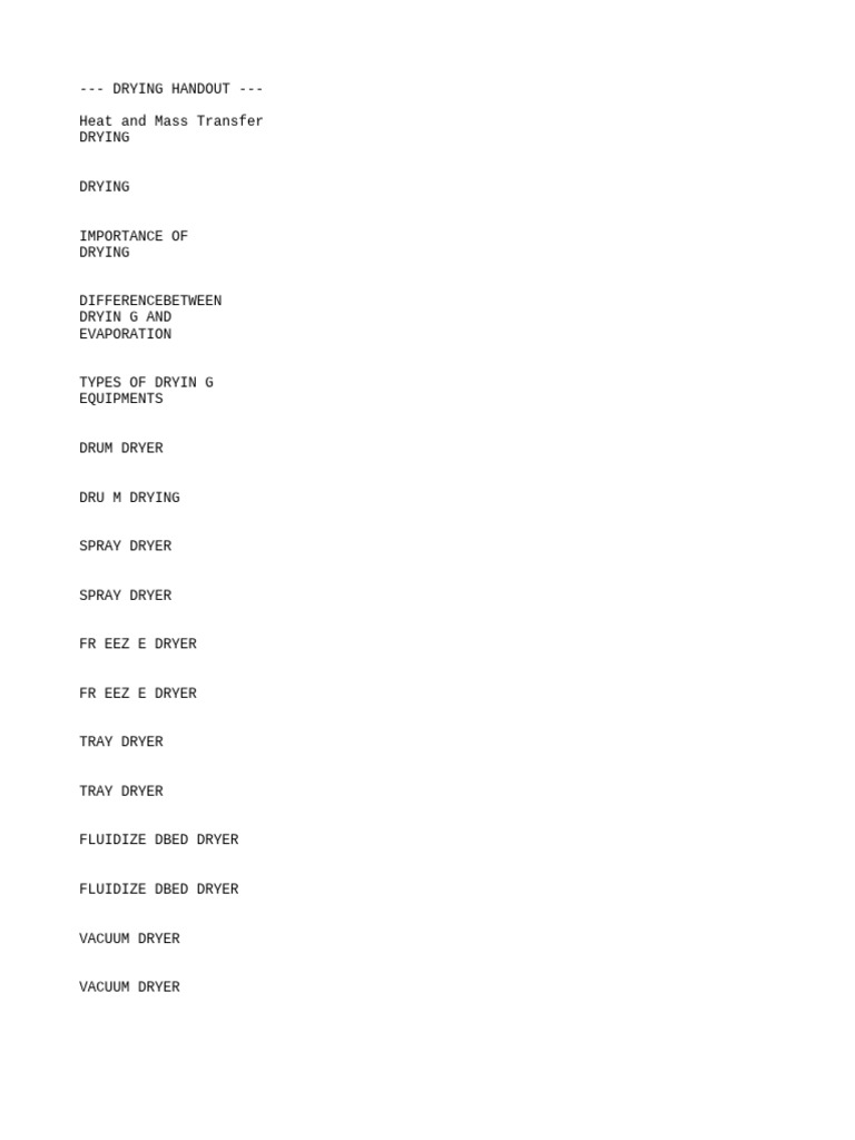 Drying and Crystallization Handout | PDF