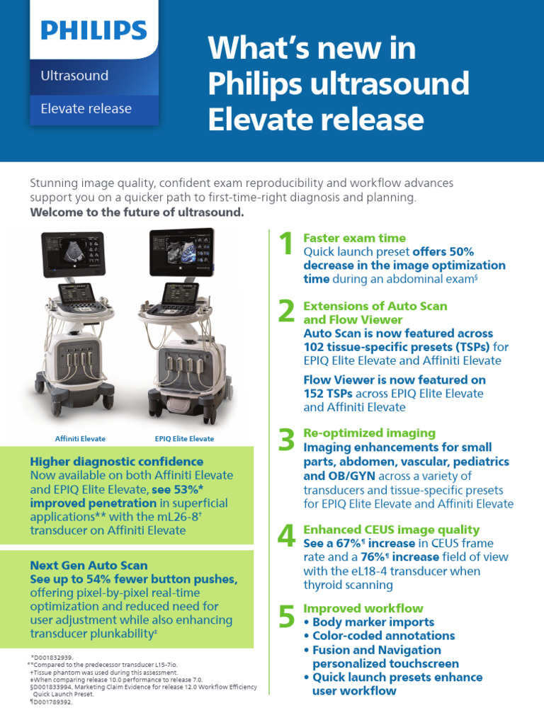 Philips Elevate release | PDF | Ultrasound | Medicine