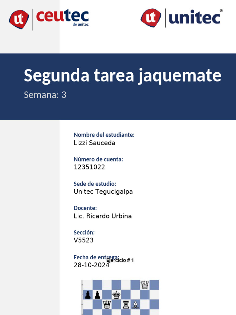 Ajedrez s3 Tarea | PDF