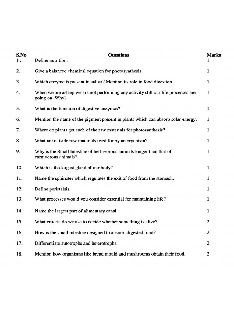 BIO-10 NUTRITION WORKSHEET | PDF
