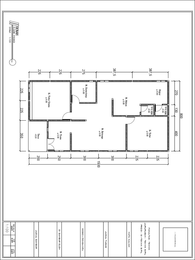 Denah 1 Lantai Uya | PDF