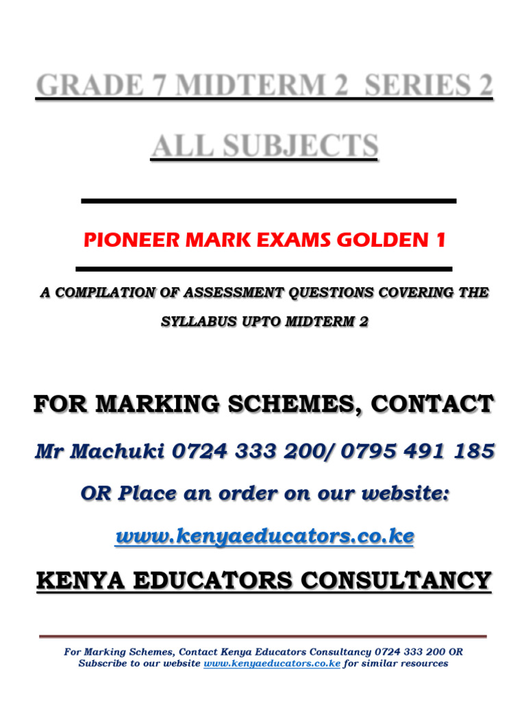 Grade 7 Midterm 2 s2 Exams | PDF