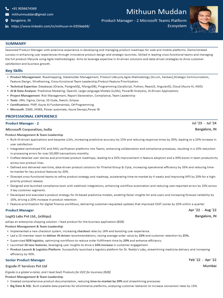 Naukri MithunMuddan (11y 0m) | PDF | Agile Software Development ...