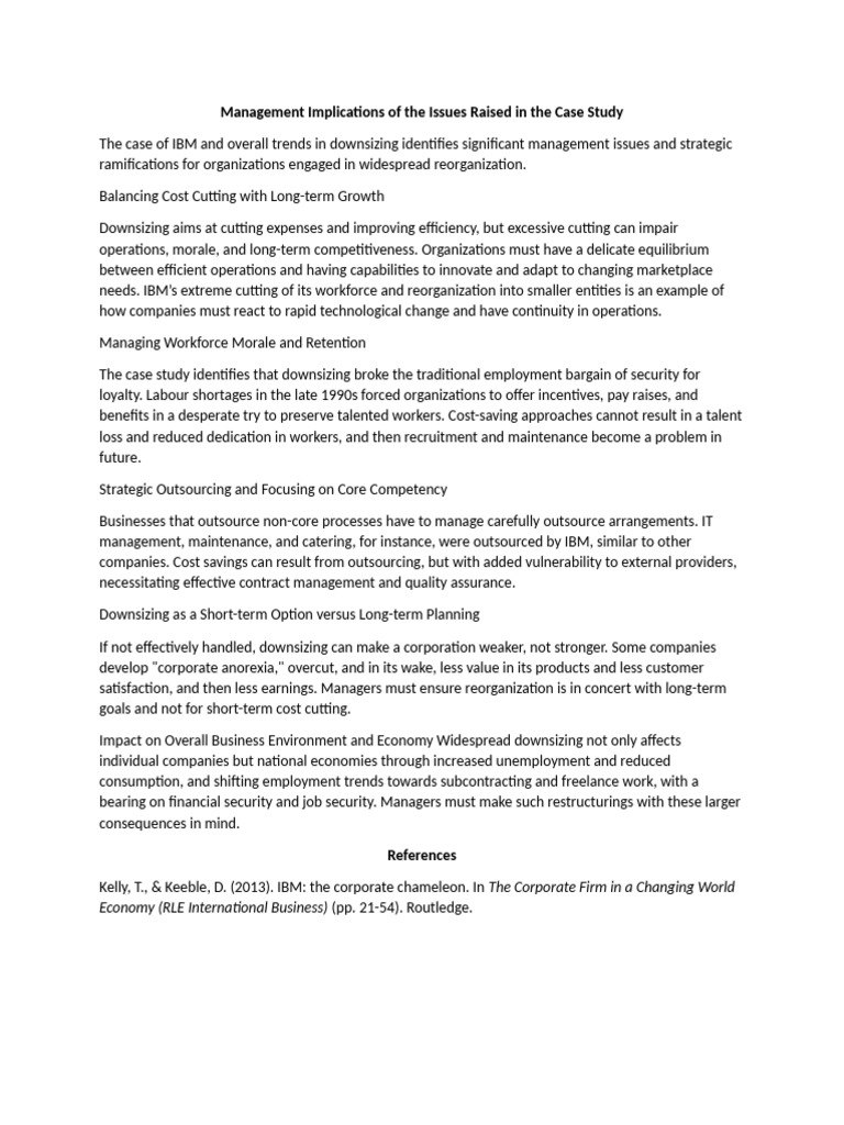 Case Study D | PDF | Outsourcing | Layoff