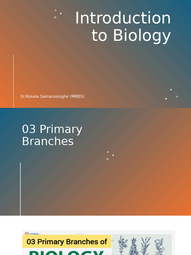 Introduction To Biology | PDF