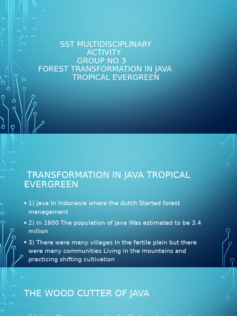 SST Multidisciplinary Activity Group No 3 Forest Transformation in Java Tropical Evergreen | PDF