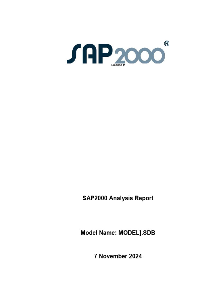 SAP2000 Structural Analysis Report | PDF | Cartesian Coordinate System ...