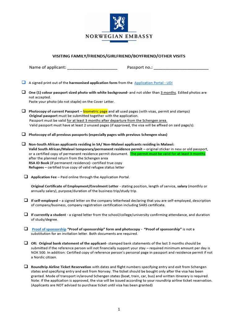 Checklist-Family-Friends-Boy-Girlfriend - 2024 2 | PDF | Travel Visa ...