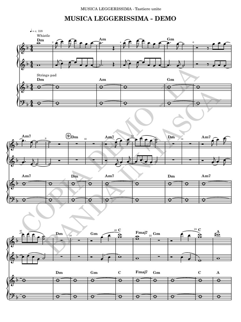 Musica Leggerissima Demo-parts | PDF | Music Production | Drumming