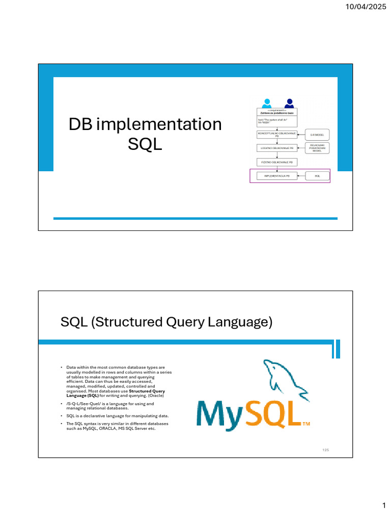 Databases I - 03 SQL-DCL, DDL, DML | PDF | Software Design | Databases