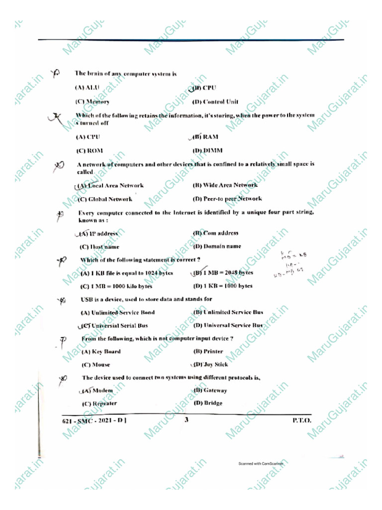 SMC Lab Technician Paper | PDF