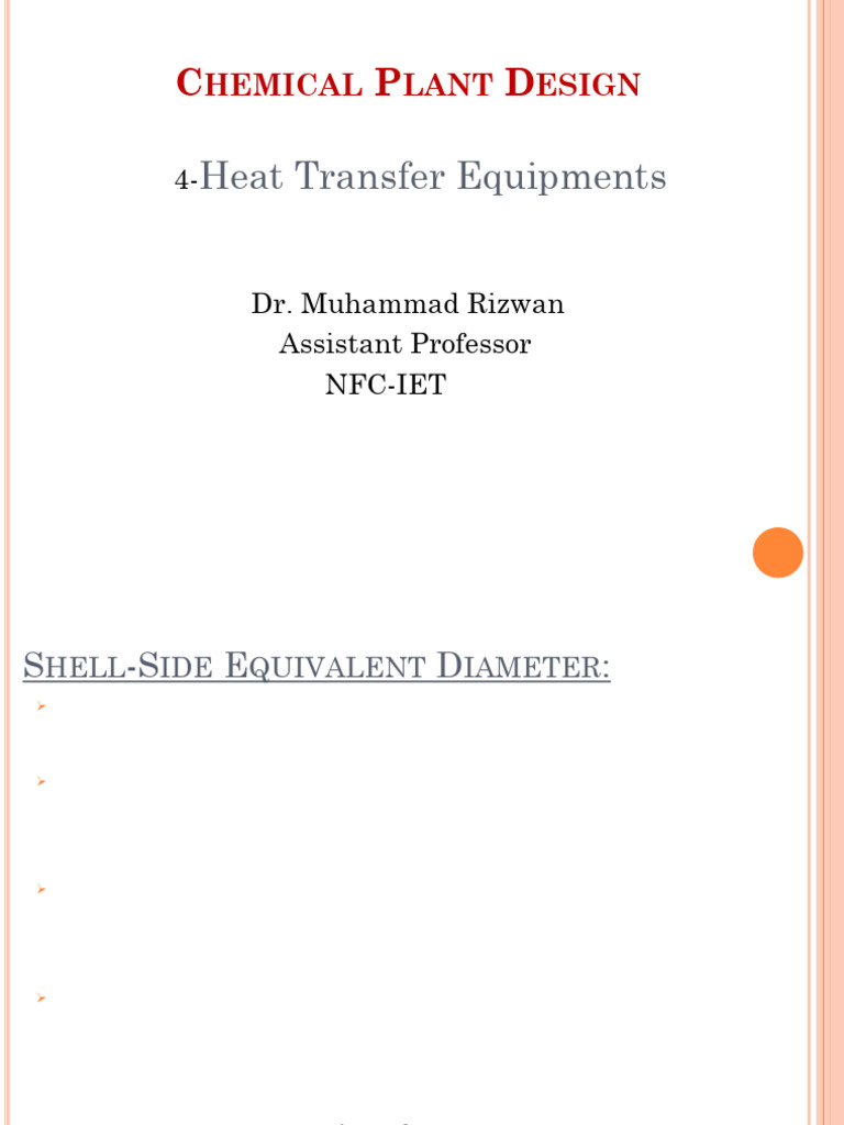 Shell-Side Equivalent Diameter in Heat Transfer | PDF | Pipe (Fluid ...