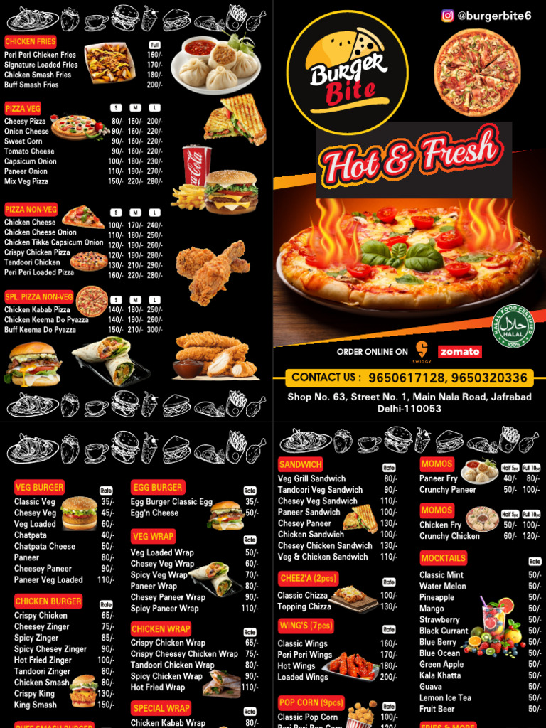 Burger Bite Menu Card | PDF