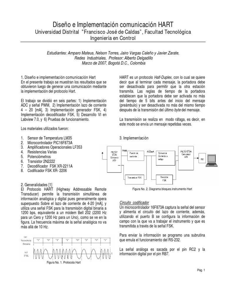 Implementación del protocolo HART | PDF | Microcontrolador ...