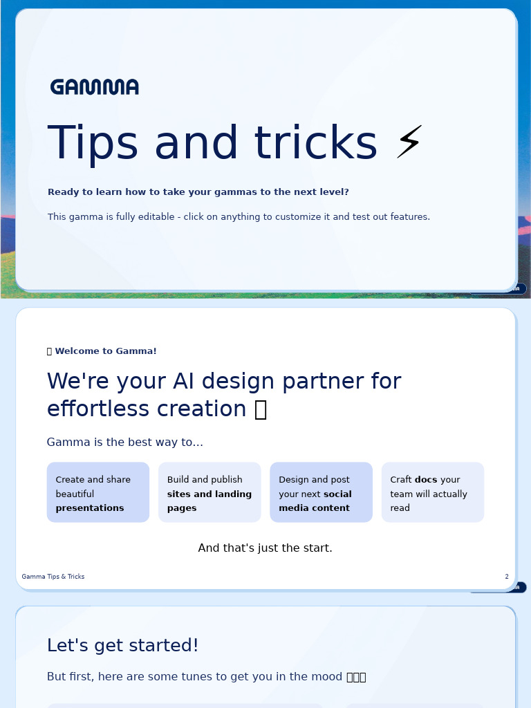 Gamma Tips and Tricks | PDF | Page Layout | Computing