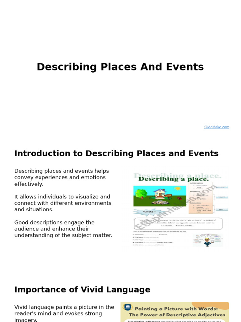 Mastering Descriptions of Places and Events | PDF