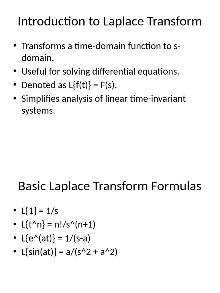 Laplace Transform of Division by t | PDF