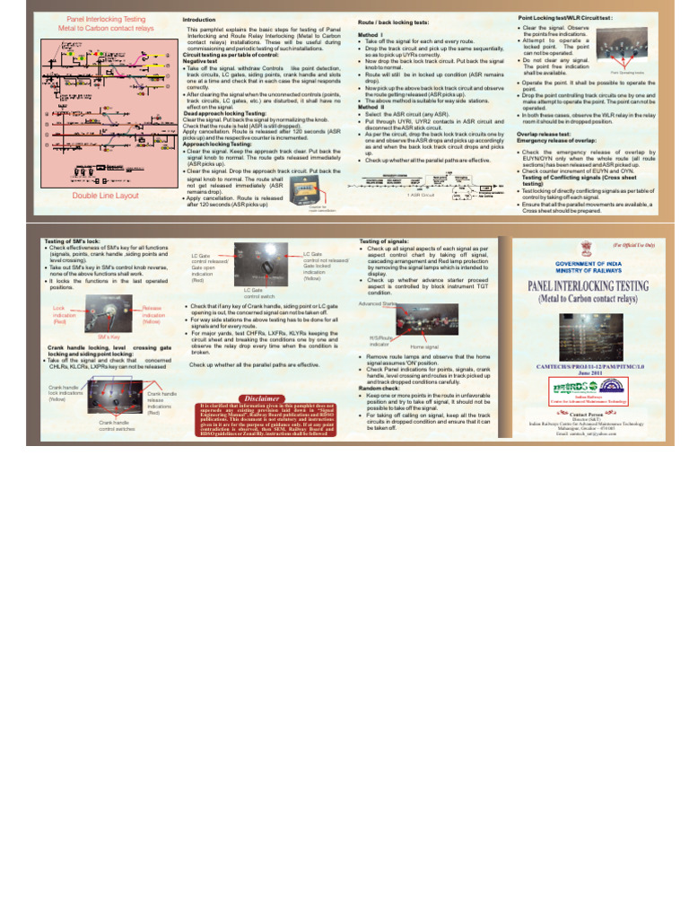Panel Interlocking Testing Guide | PDF | Relay | Rail Transport