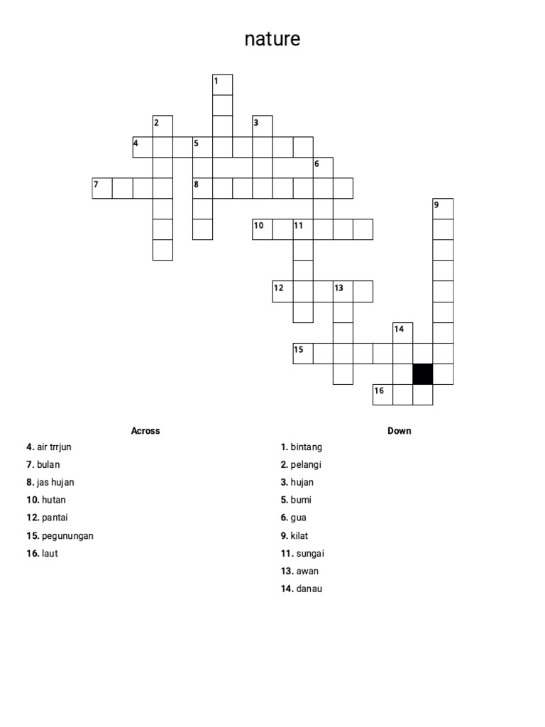 Nature - Crossword Labs | PDF