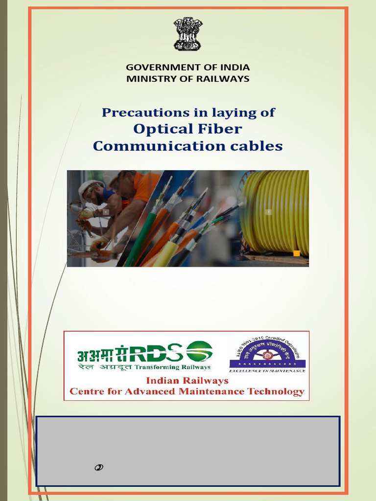 Pamphlet On Precautions in Laying of OFC Cables | PDF | Duct (Flow ...