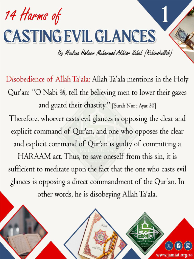 14 Harms of CASTING EVIL GLANCES | PDF